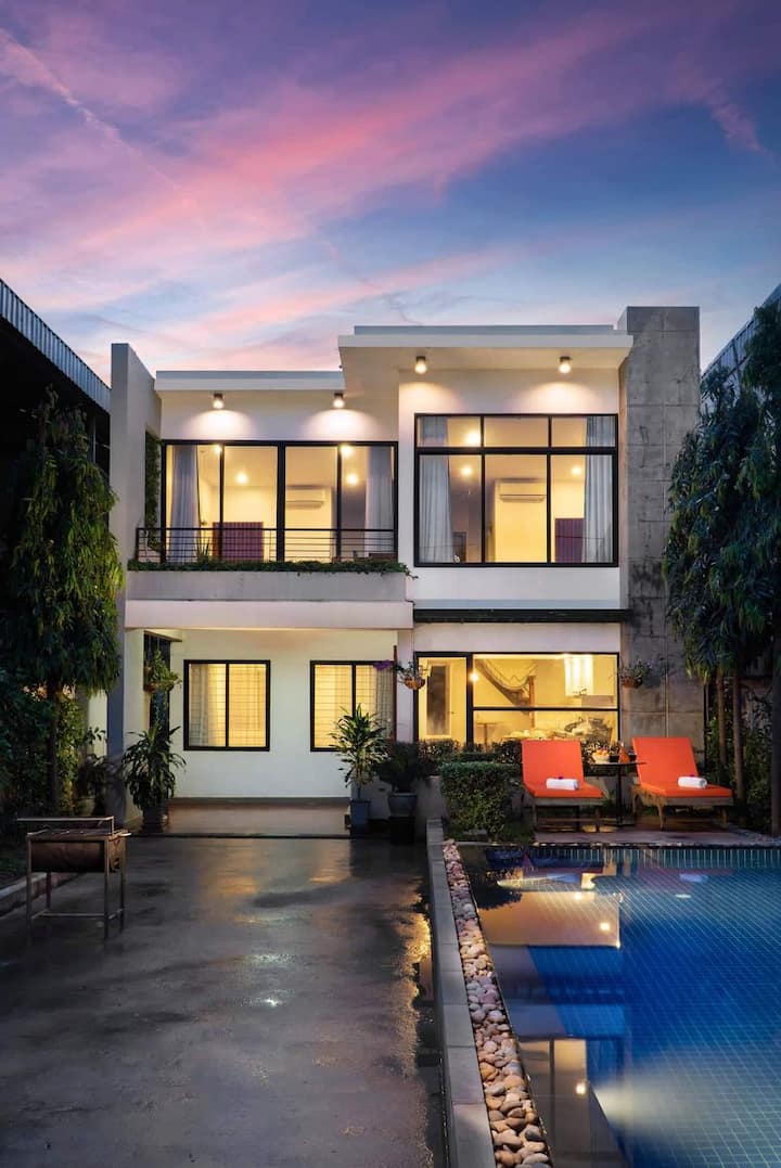 1.5mile-center-6 Rooms-private-pool - Cambodia