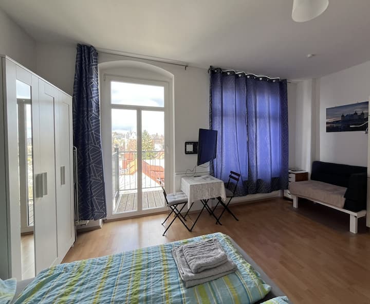 Helle 1-raum-wohnung Apartment Mit Balkon+küche - Dresde