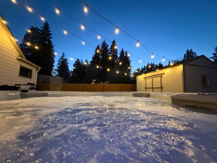 [Hot Tub & Ev] 3b2b Single Level House| King Bed | - Shoreline, WA