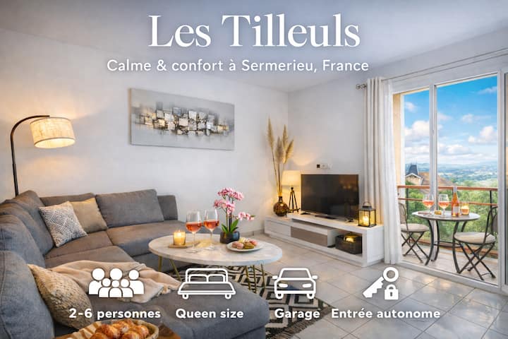 Les Tilleuls-calme&confort -3*-6 Pers-morestel - Morestel