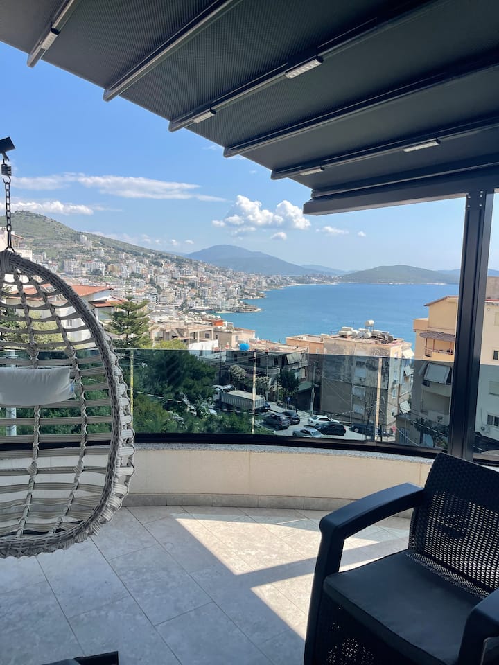 Luxury Sky Loft With Panoramic Ionian Sea View - Saranda