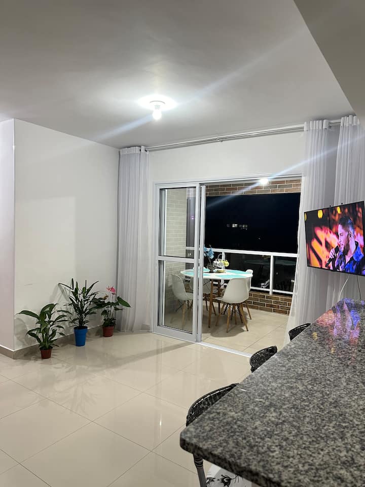 Apartamento Vista Mar Sacada Gourmet - Praia Grande