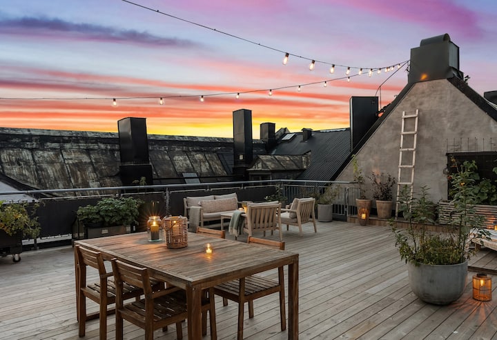 Sentral Leilighet Med Stor Privat Takterrasse - Oslo