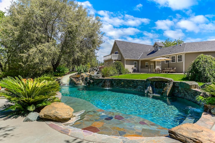 Rockslide Pool+hot Tub+fire Pit | Luxury Estate - Sutter Creek, CA