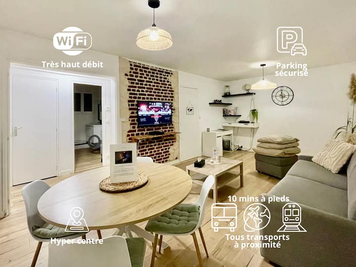 Grand T2 Rdc Hyper Centre - Navette* & Sauna* - Parc Saint Paul