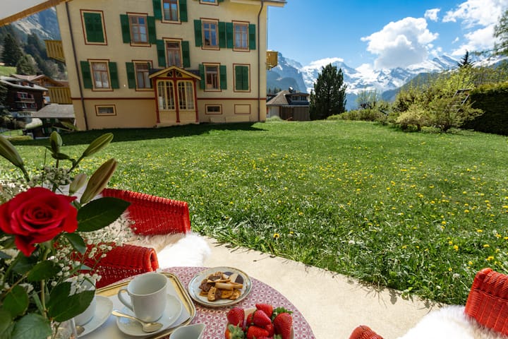 Alpine Retreat With Garden, Sauna & Views - Lauterbrunnen