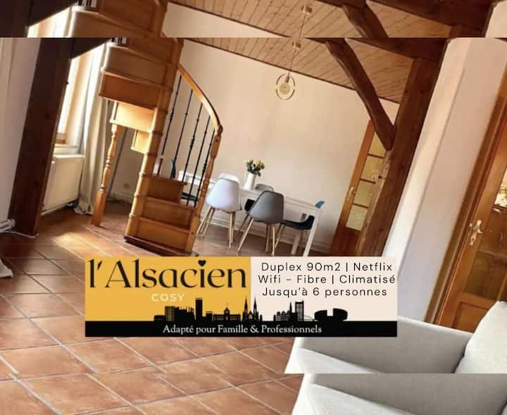 L’alsacien Cosy > Duplex-netflix - Wifi/fibre/clim - Mulhouse