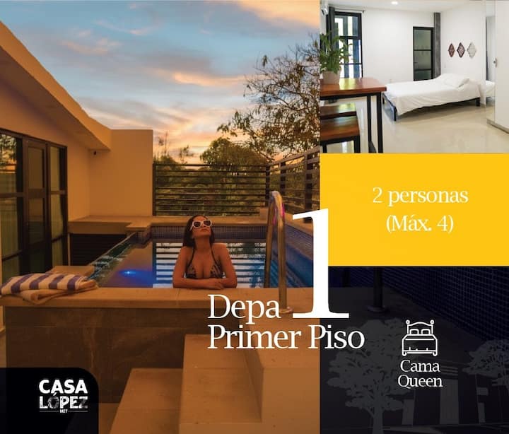 Casa Lopez Mzt / Modern Loft 1/ Rooftop Pool - Mazatlán