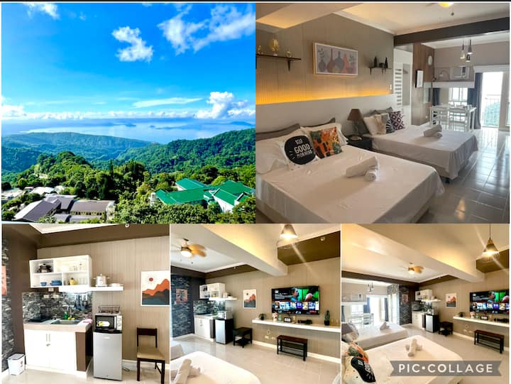 1914: 2 Full Beds+facing Taal+55” Uhd Tv+fibr Wifi - Tagaytay