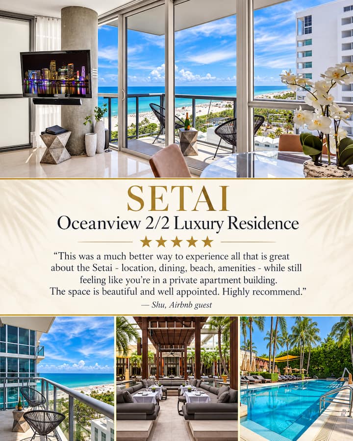 Setai Oceanview 2/2 Luxury Residence & Amenities - Miami Beach
