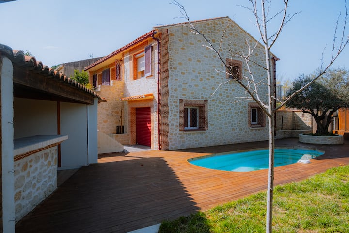 Spacieux Studio Avec Piscine, Terrasse Et Parking - Sorède
