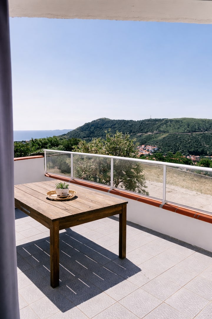 Appartement Avec Terrasse, Vue Mer Et Montagnes. - Cerbère