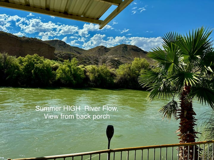 Yellow Cottage On The Rio Grande River - New Mexico