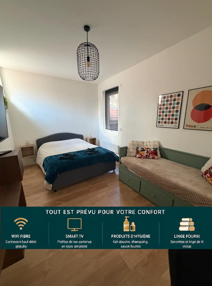Duplex Moderne Hypercentre • 4 Voyageurs - Bourg-lès-Valence