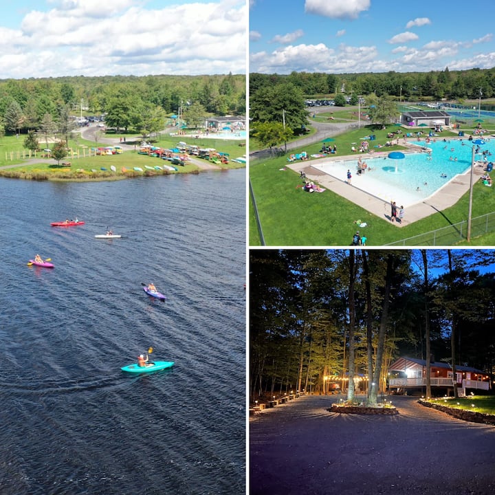 Poconos Cottage*lakes*beaches*pool*firepit - アローヘッド・レイク, PA