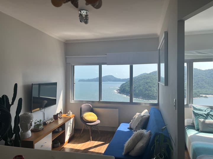 Apê Zen Com Vista Incrível Para O Mar - São Vicente