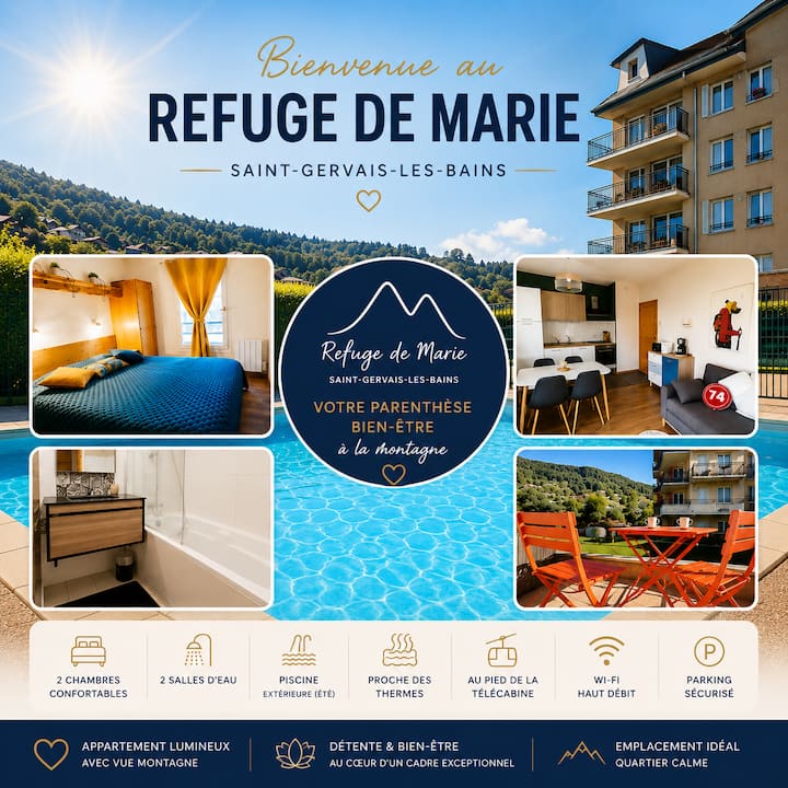Appartement Pied De La Télécabine Jardin Piscine - Saint-Gervais-les-Bains
