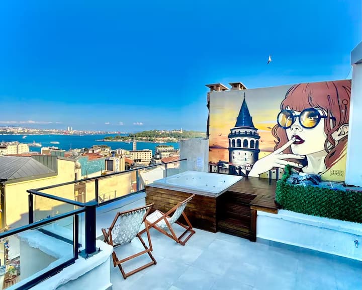 Luxury 4br W Jacuzzi Near Galata Tower - Isztambul