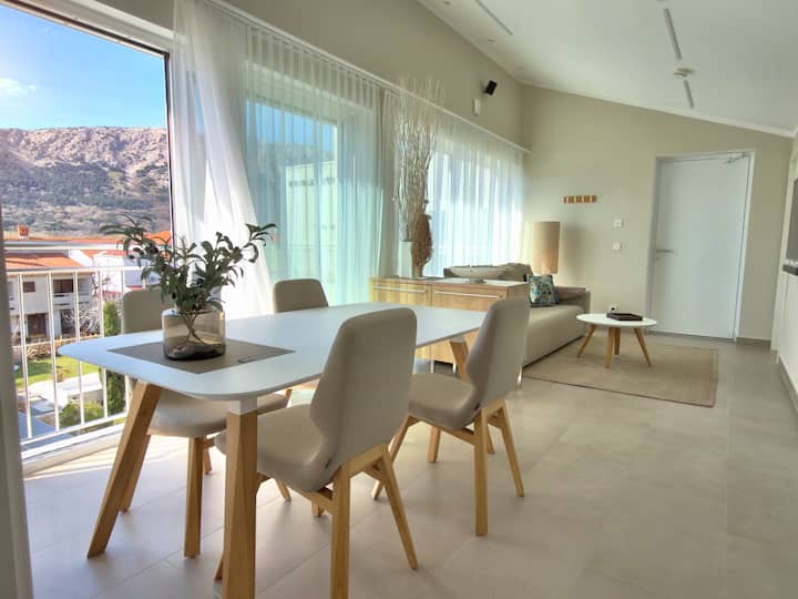 Apartment Baska Zoe - With Balcony Plus Sea View - Baška