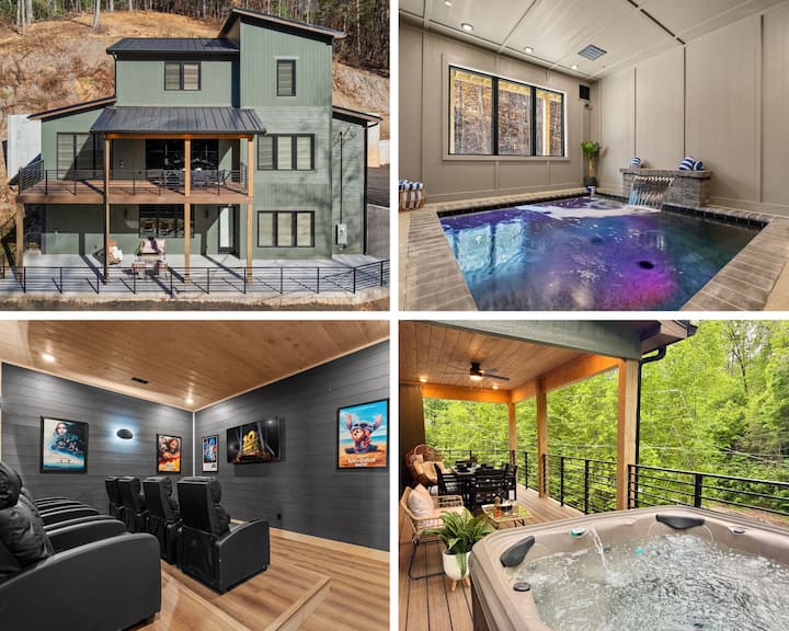 5br Luxury Cabin W/ Indoor Pool, Theater & Hot Tub - Pigeon Forge, TN