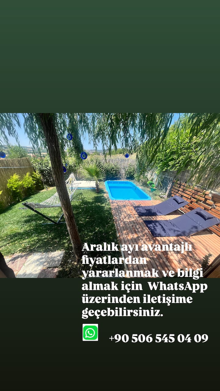 2)çatalca’da ıSıtmalı Mini Havuzlu Ahşap Ev @Venüs - Çatalca