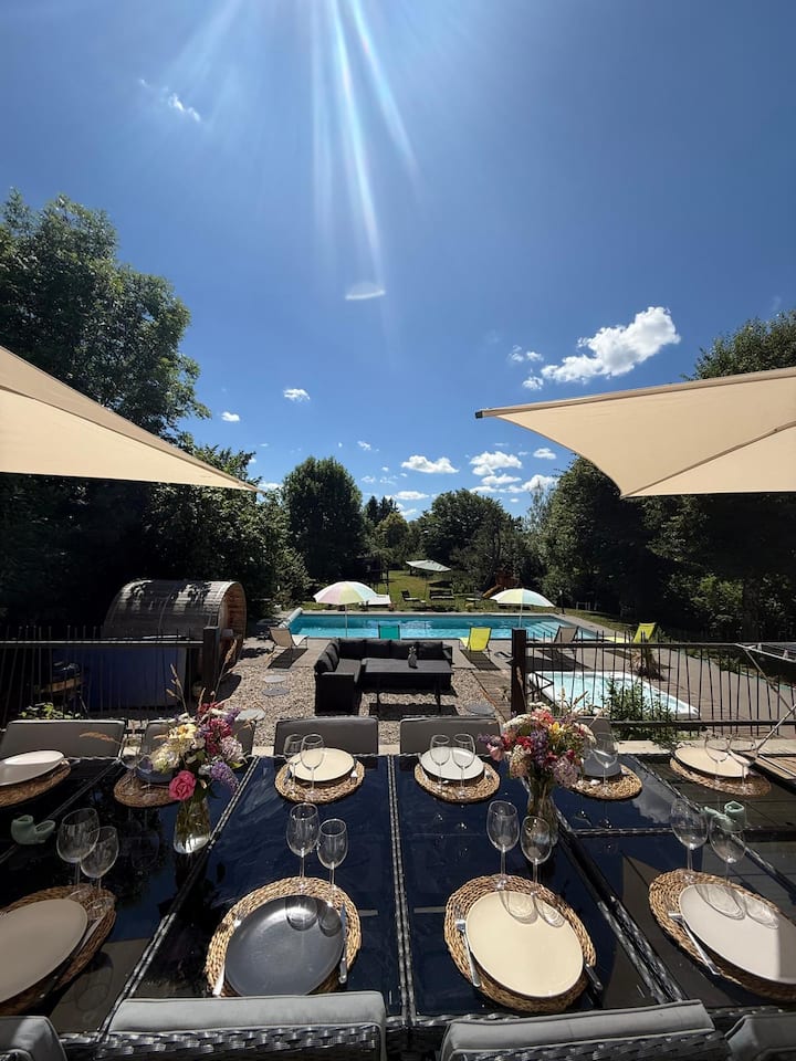 Gîte Des Glycines (2 à 14) Piscine, Jacuzzi, Sauna - Bort-les-Orgues