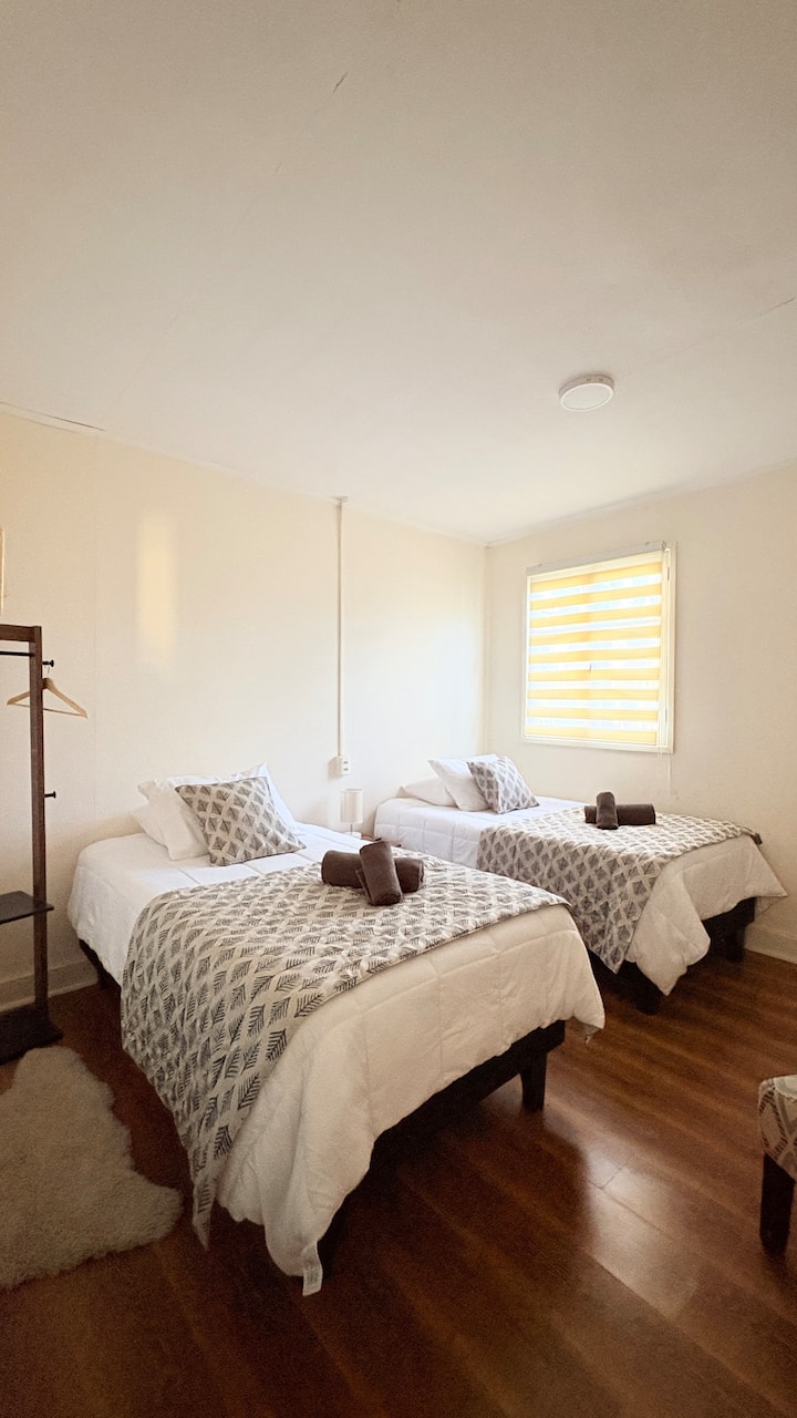 Dos Camas Twin Con Baño Privado Río Tres Pasos - Torres del Paine