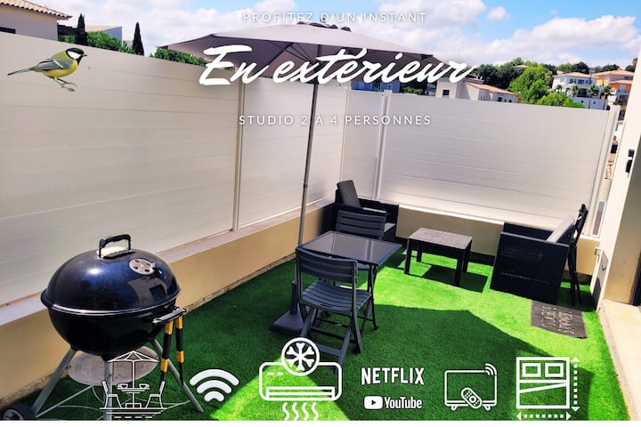 Jolie Lgt Indépendant Terrasse 10min Montpellier - Juvignac