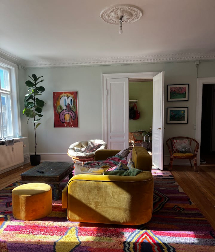 Big, Old Charming, Bright Apartment In City Centre - Copenhague