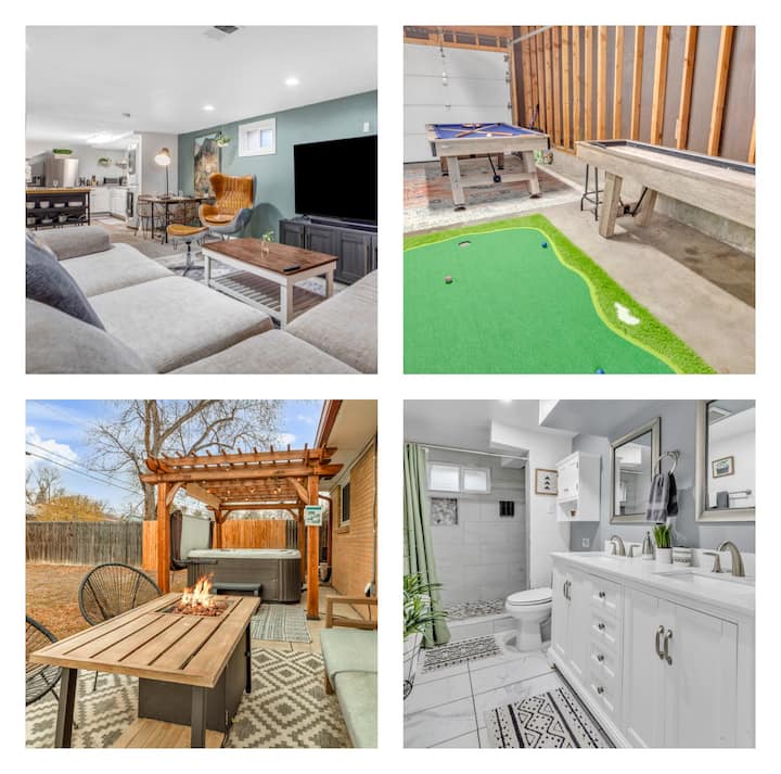 Denver Private Suite Hot Tub & Ping-pong 2bd 1ba - Denver, CO