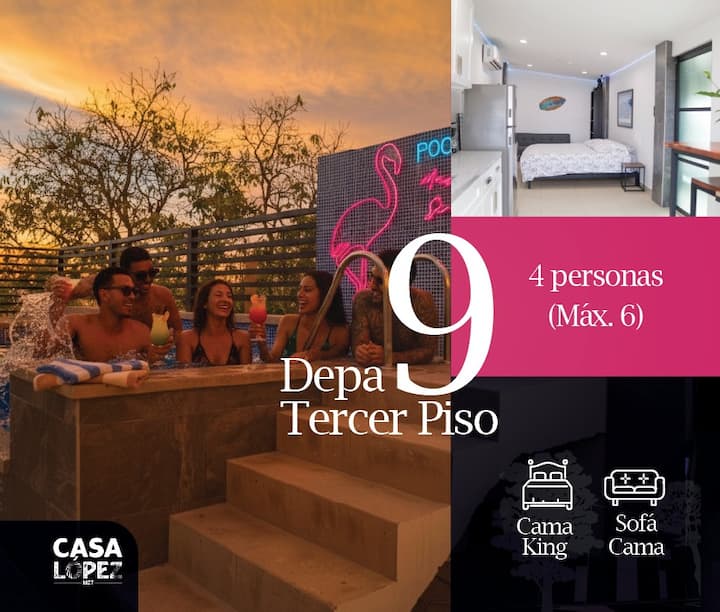 Casa Lopez Mzt / Modern Penthouse 9 / Rooftop Pool - Mazatlán