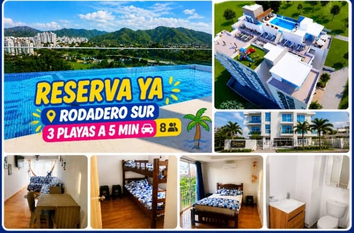 Apartamento Comodo, Vista Al Mar 3 Playas A 5 Min - Santa Marta, Colombia
