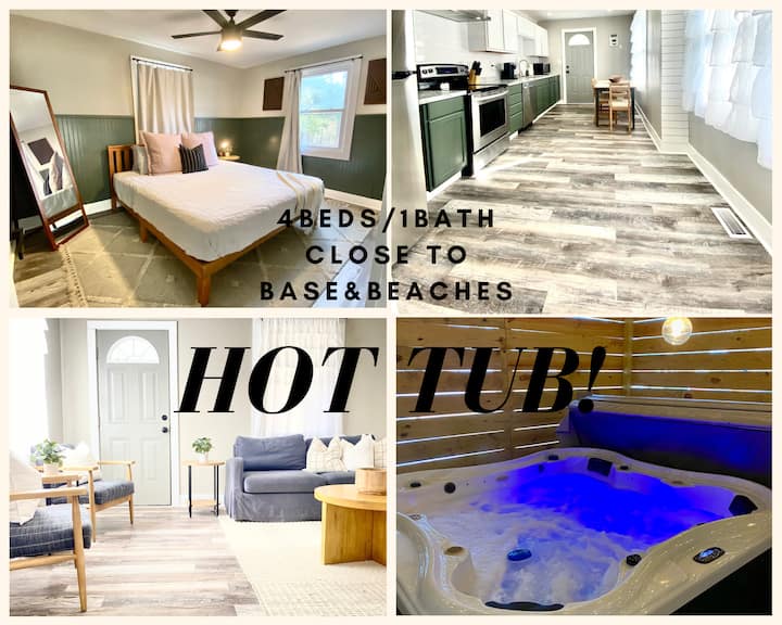 Hot Tub/2min 2base/downtown/sleeps6/clean&cozy - Jacksonville, NC