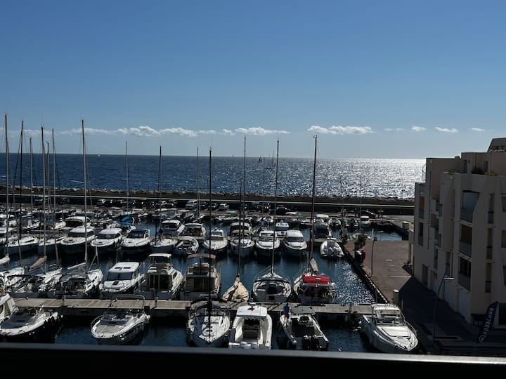Studio Sur Le Port Avec Magnifique Vue Mer - Bormes-les-Mimosas