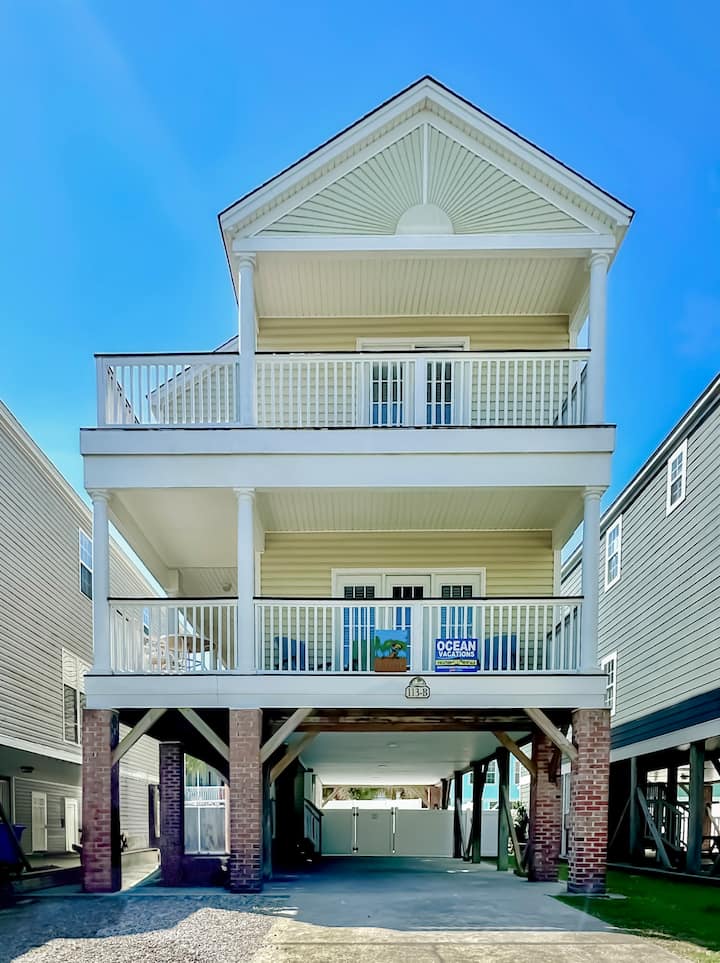 113/15s Beach Access, Private Pool Sleep 14 - Surfside Beach, SC