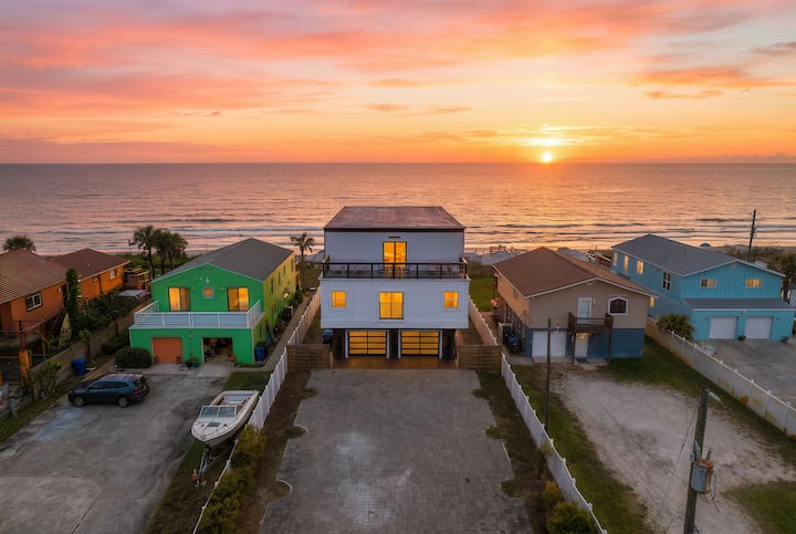 Oceanfront 8/4 | Industrial Chic | Large Groups - St. Augustine, FL