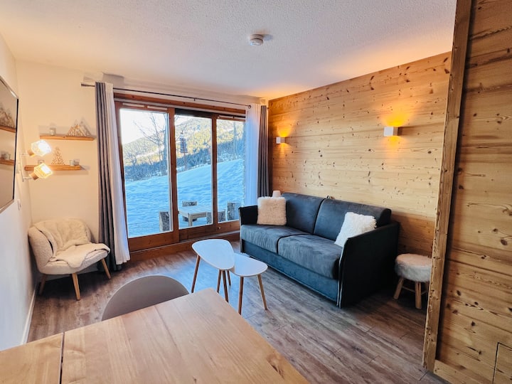 Chaleureux Studio Avec Terrasse En Rez De Jardin - Les Avanchers-Valmorel