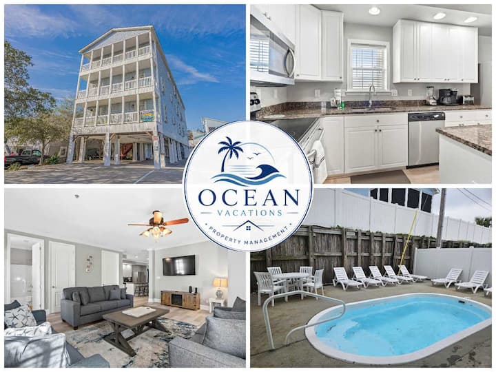 8br | Sleeps 16 | Pool | Steps To The Beach | 304 - North Myrtle Beach, SC