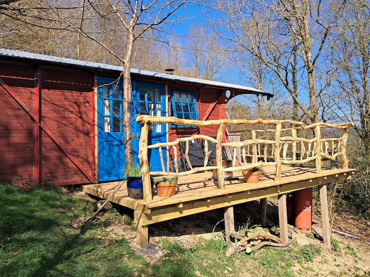 Train Carriage On The Hill - Machynlleth