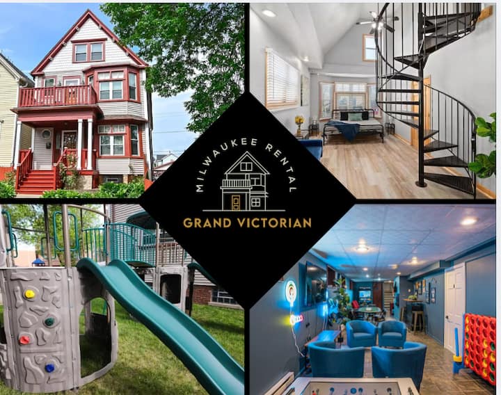 Arcade Victorian Mansion · Sleeps 23 · 7 Br - 밀워키