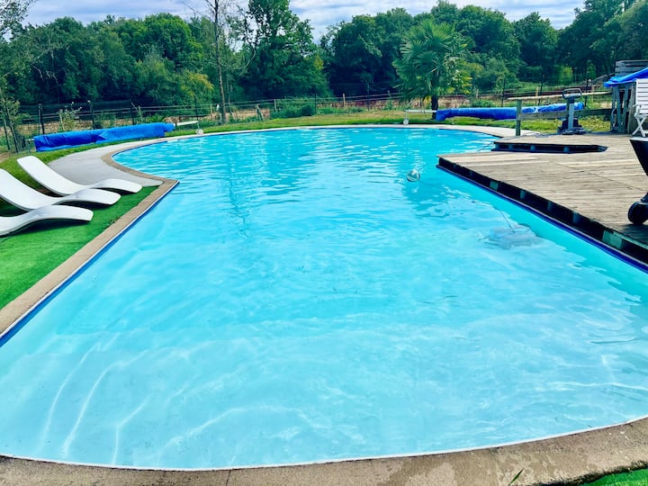 Domaine Privatisé-piscine-32 Personnes-13 Chambres - Amboise