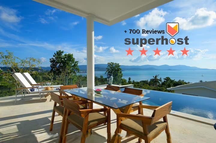 -10% Off! 250m To The Beach & 150° Seaview - Koh Samui