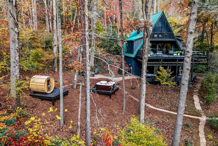 Suches River Retreat | Premium A-frame On River - Suches, GA