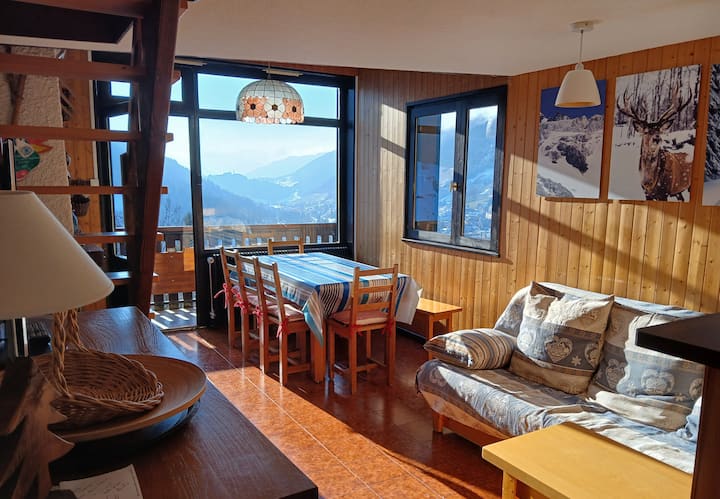 Grand Duplex Splendide Vue Village Balcon Sud - Le Grand-Bornand