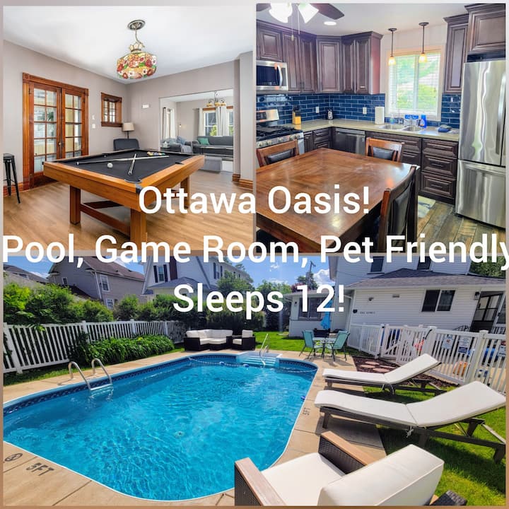 Ottawa Oasis. Billiards. Pool. King Bed! - Illinois