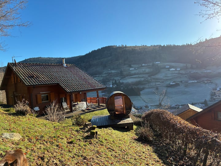 Chalet De Nedji Avec Sauna Tonneau Panoramique - La Bresse
