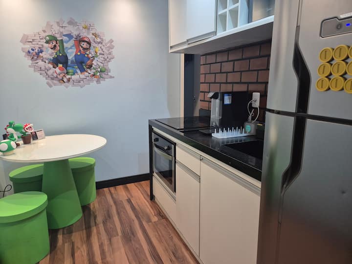 Mario Bros World Apto Com 2 Dormitórios Para Até 4 - São Paulo