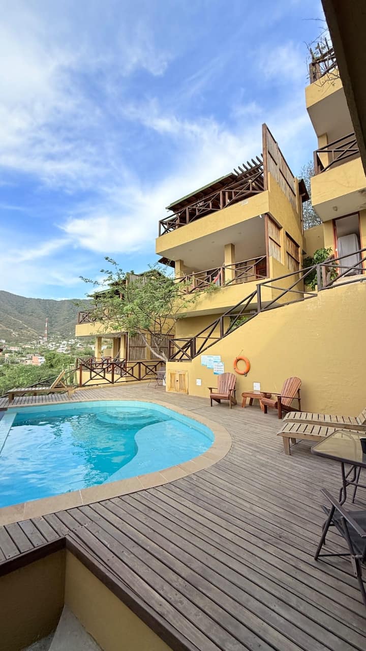 Cabaña Con Vista Al Mar Y Atardeceres De Ensueño - Taganga