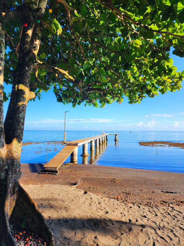 Fare Miti Tautira 4 Chbres - Plage & Ponton Privé - Tahiti
