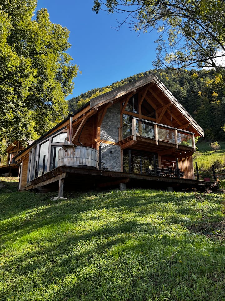 Le Tilleul Chalet Avec Bain Nordique Privatif - Saint-Léger-les-Mélèzes